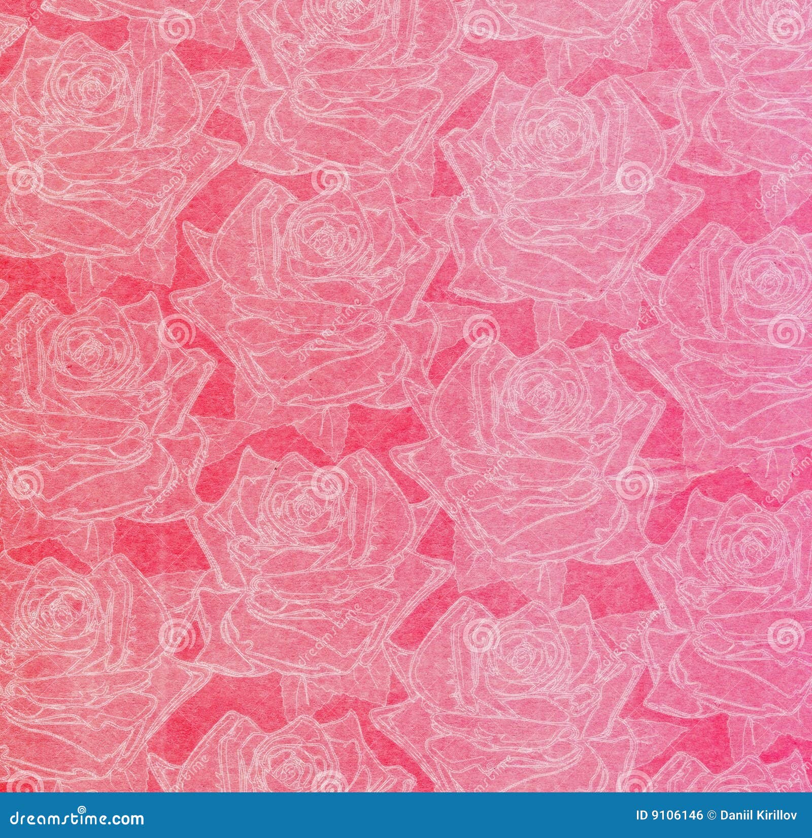 Beautiful Abstract Paper Roses Background Stock Illustration ...