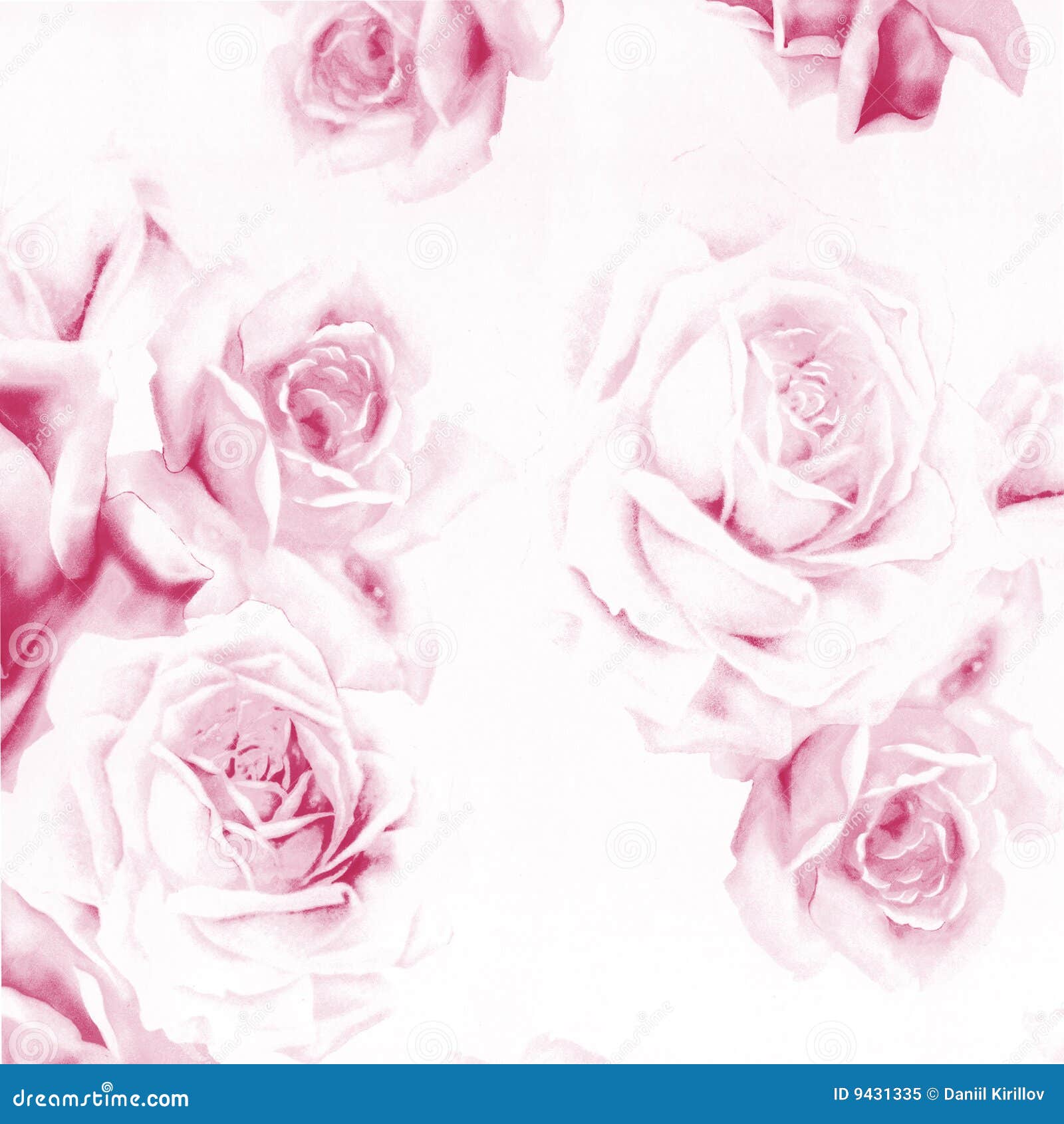 Beautiful Abstract Paper Roses Background Stock Illustration ...