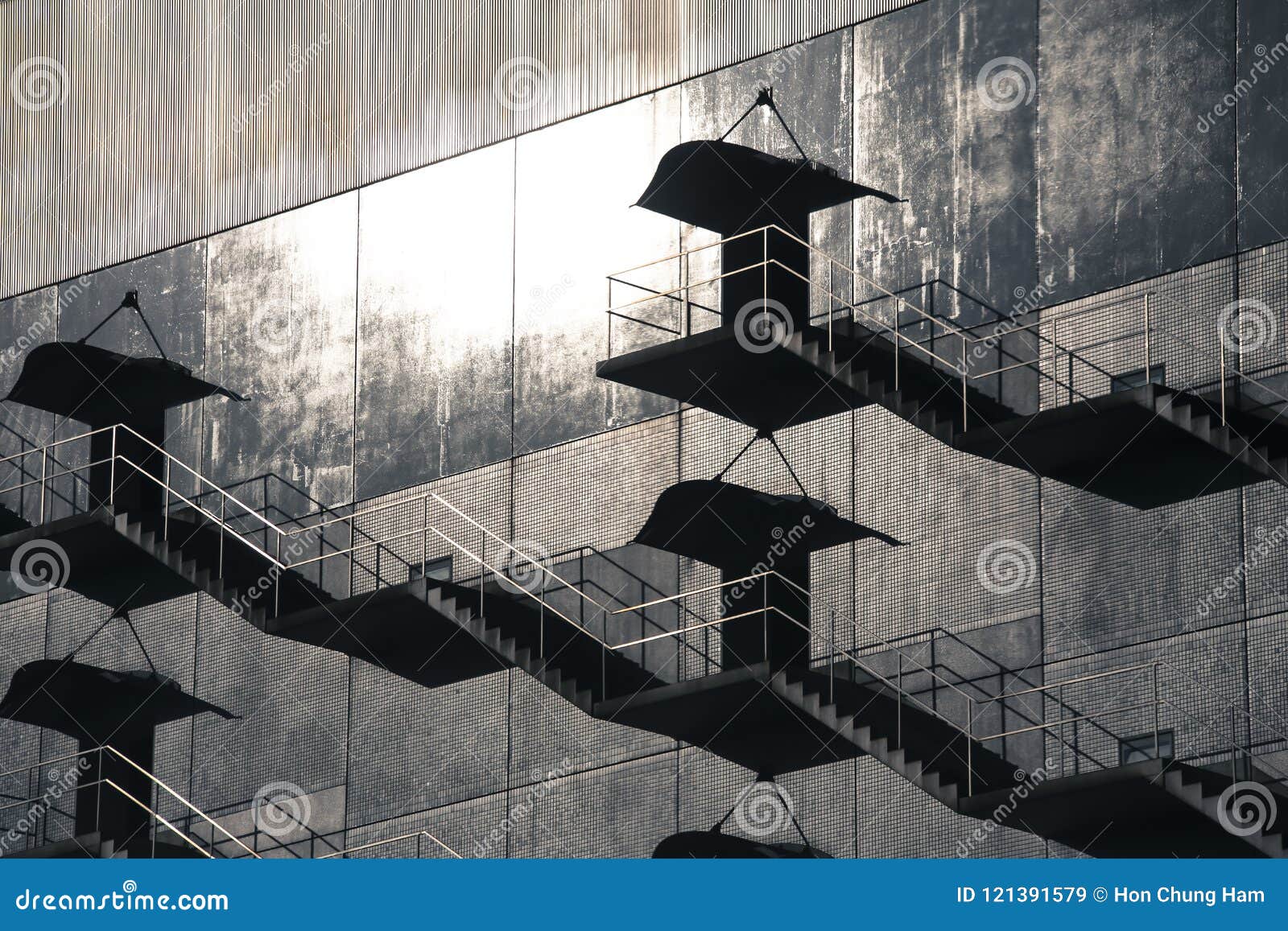 Beautiful Abstract Pattern of Shadow Cast Onto External Building from ...
