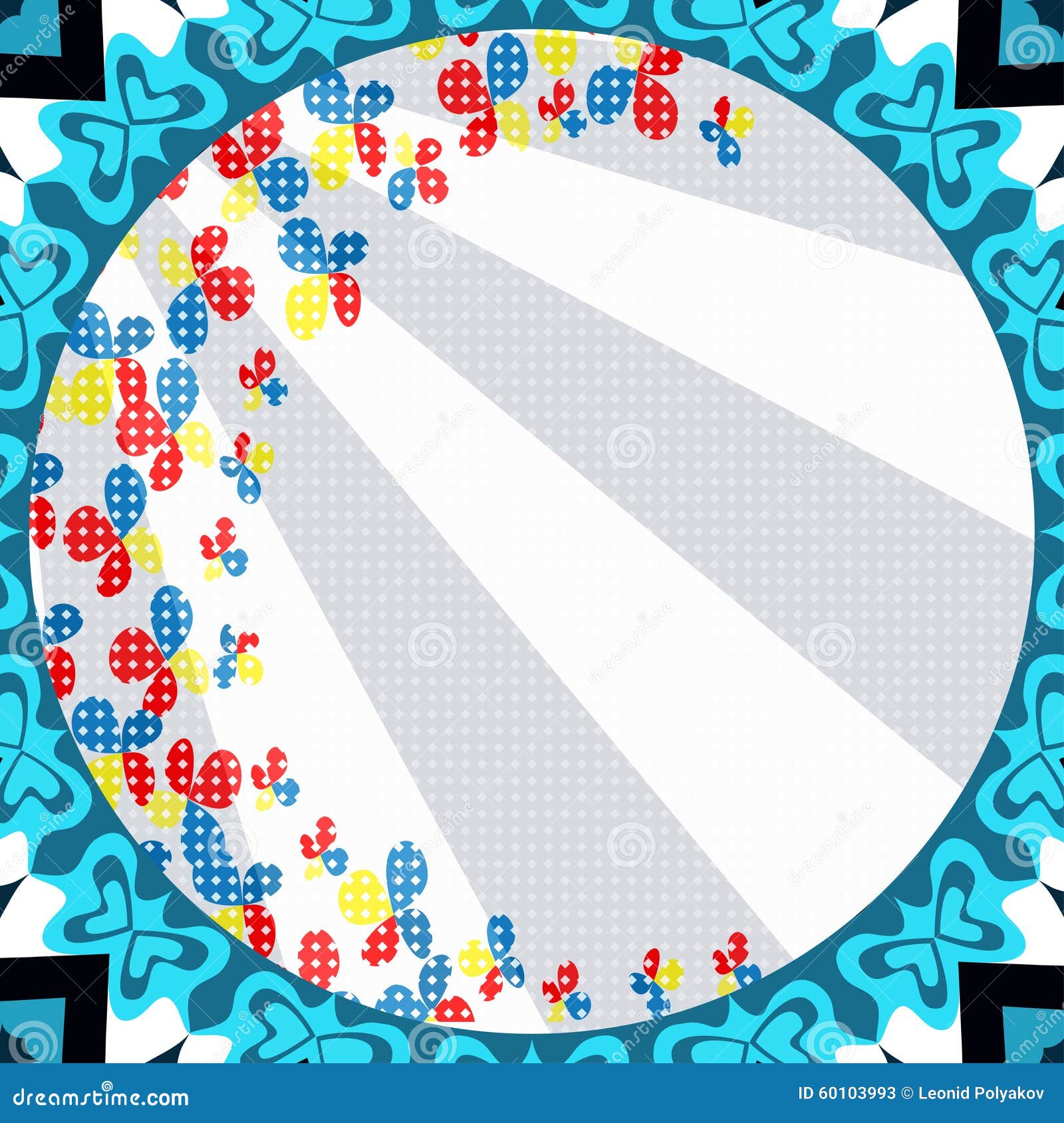 Beautiful Abstract Photo Frame with Flowers Vector Illustration Stock ...