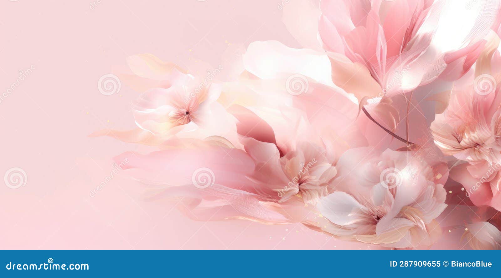 Beautiful Abstract Pink Impressionistic Floral Design Background ...