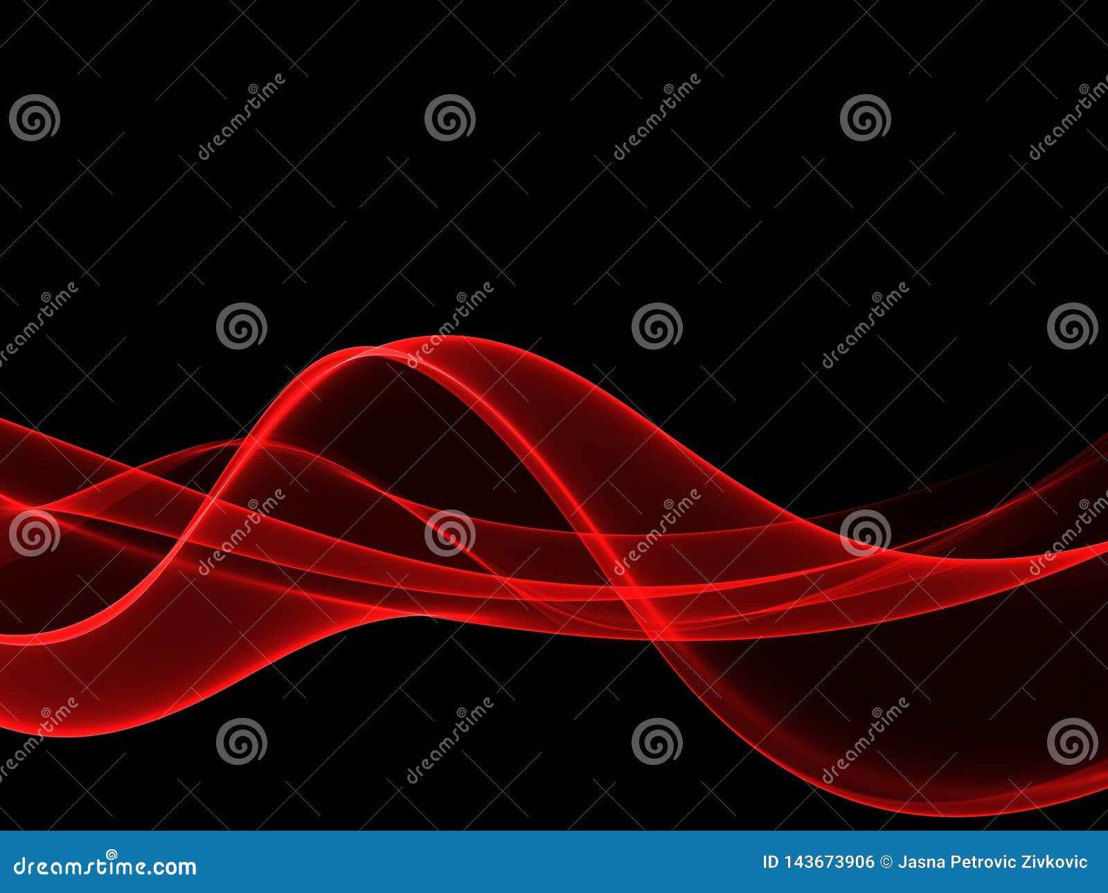 Abstract Red Light Waves Background Stock Illustration - Illustration ...