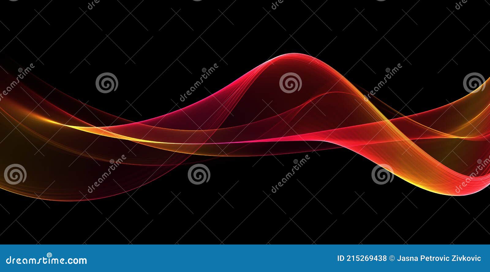 Abstract Red Waves Background. Template Design Stock Illustration ...