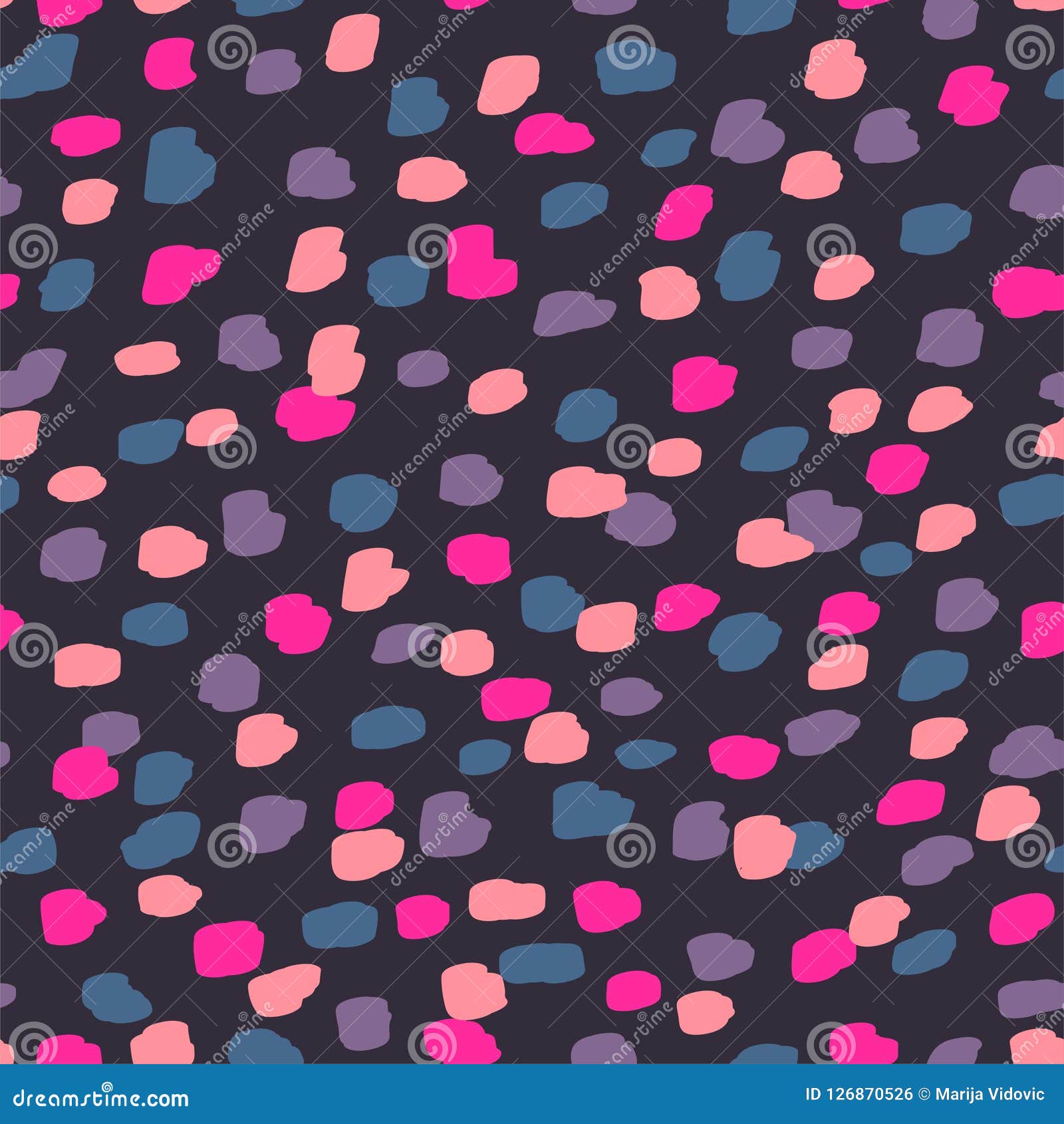 Beautiful Abstract Seamless Pattern. Handcrafted Artistic Style Stock ...