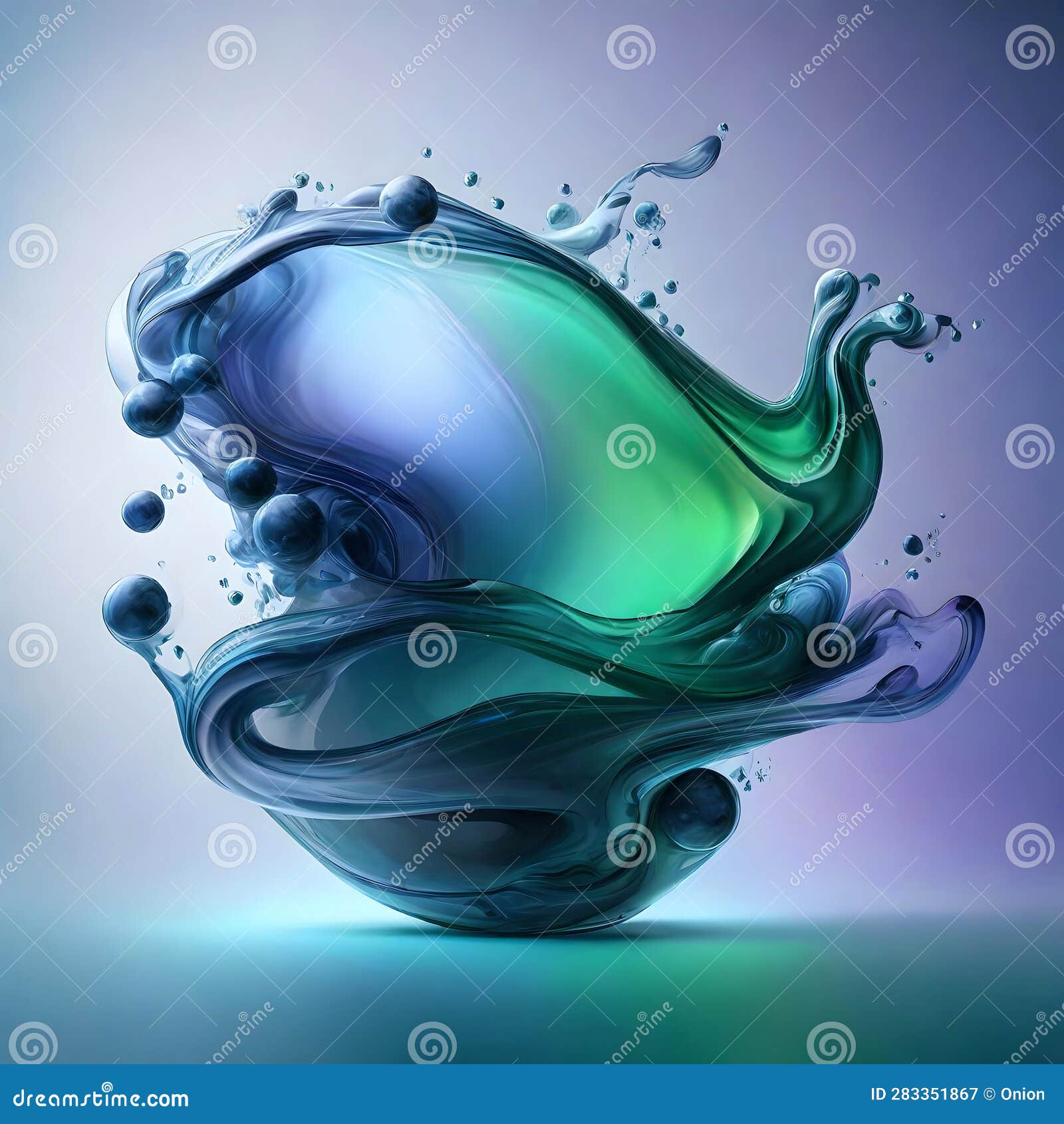 Abstract Shape Fluid Motion - Ai Generated Image Stock Illustration ...