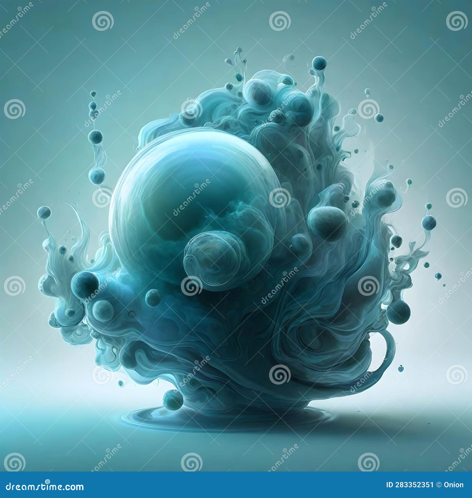 Abstract Shape Fluid Motion - Ai Generated Image Stock Illustration ...
