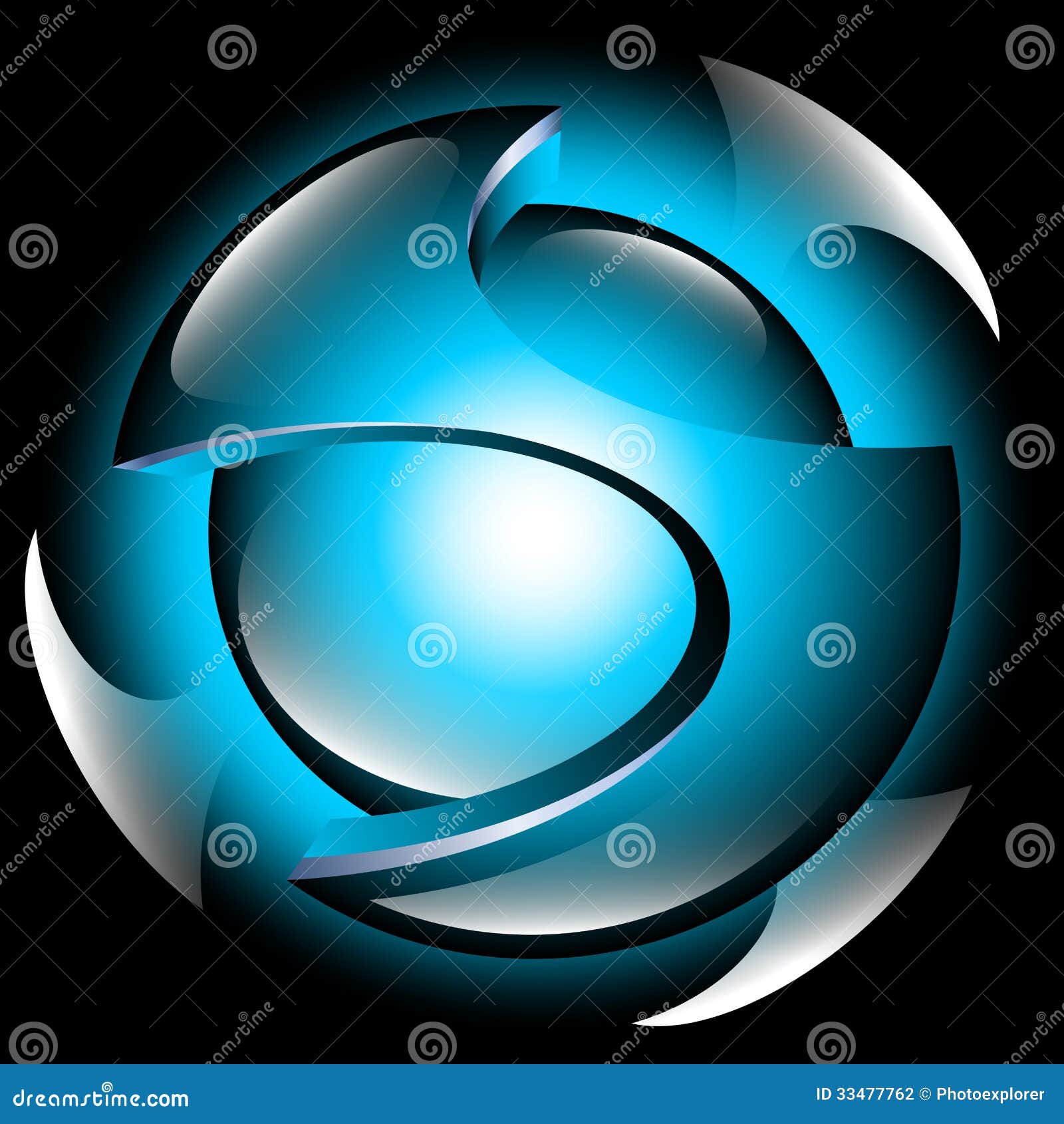 Beautiful abstract shapes stock illustration. Illustration of shiny ...