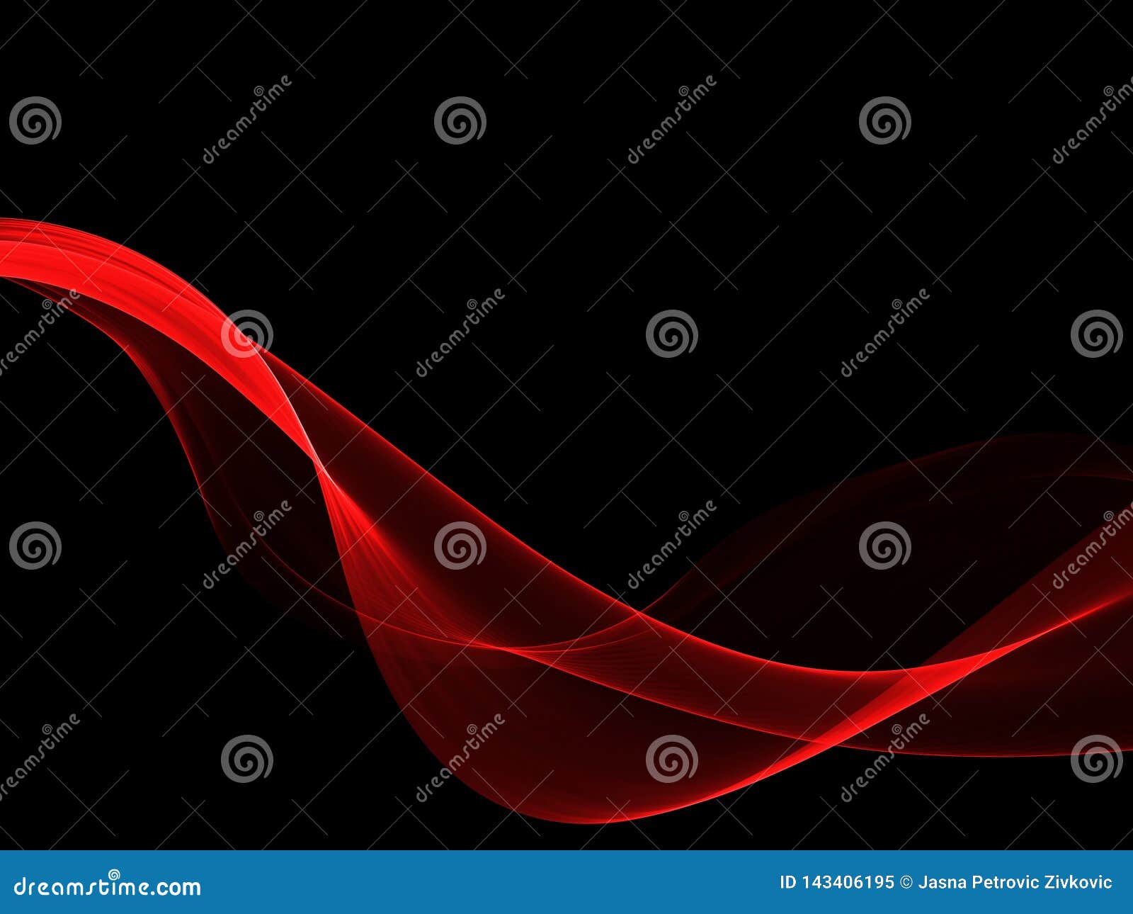Abstract Shiny Color Red Wave Design Element Stock Illustration ...