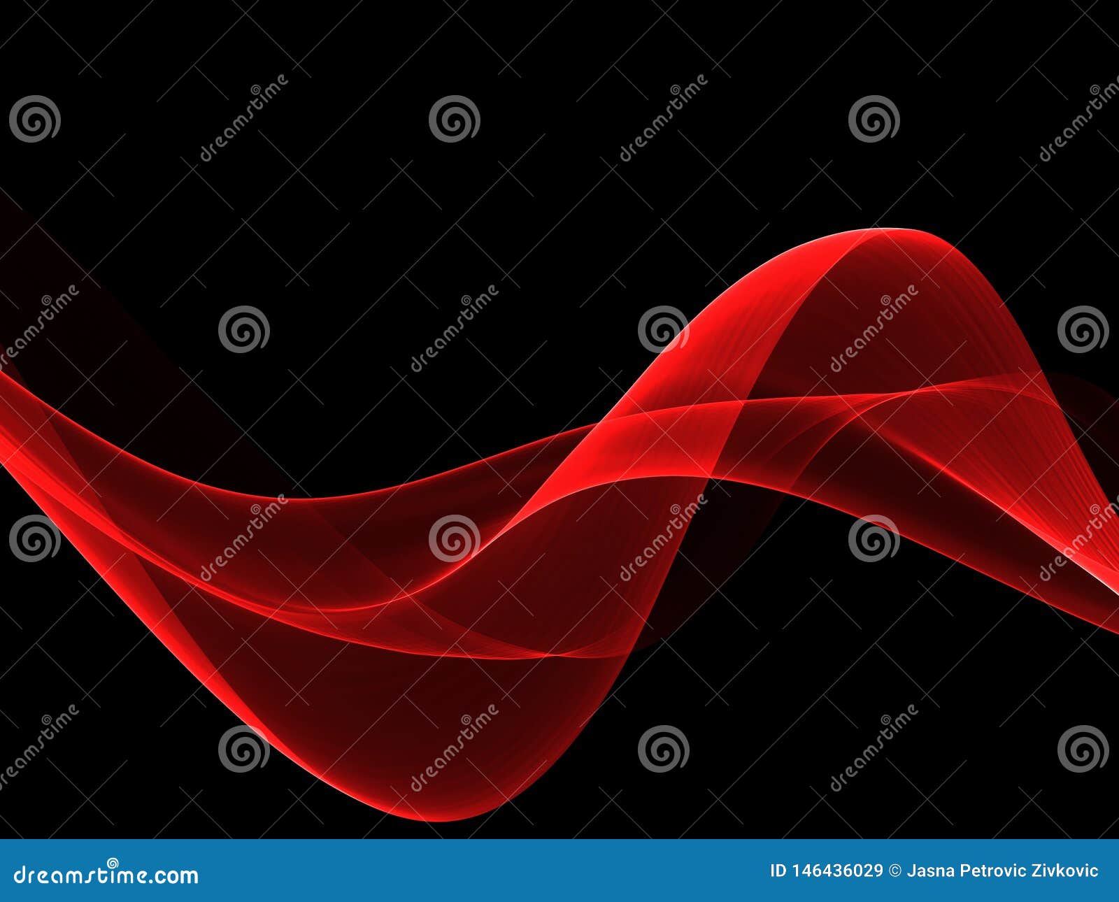 Abstract Shiny Color Red Wave Design Element Stock Illustration ...