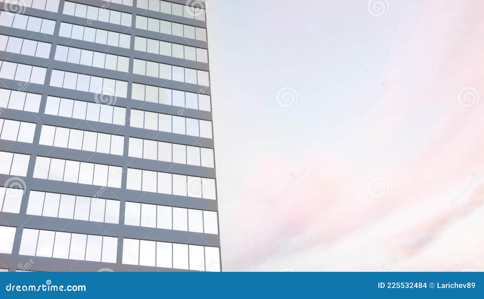 Abstract Skyscraper Web Banner With Polygons On Orange Blue Gradient ...