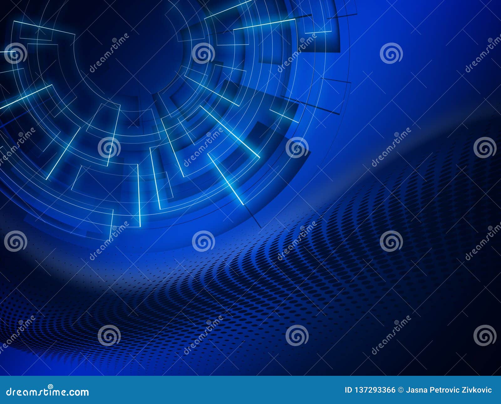 Abstract Soft Blue Technology Concept. Background Illustration Stock ...