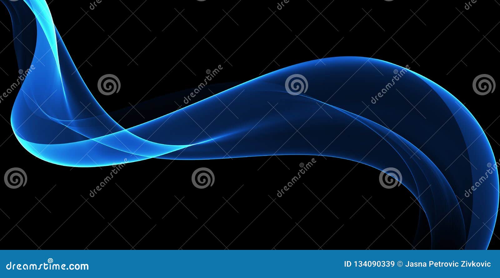 Abstract Soft Color Blue Wave Background Stock Illustration ...