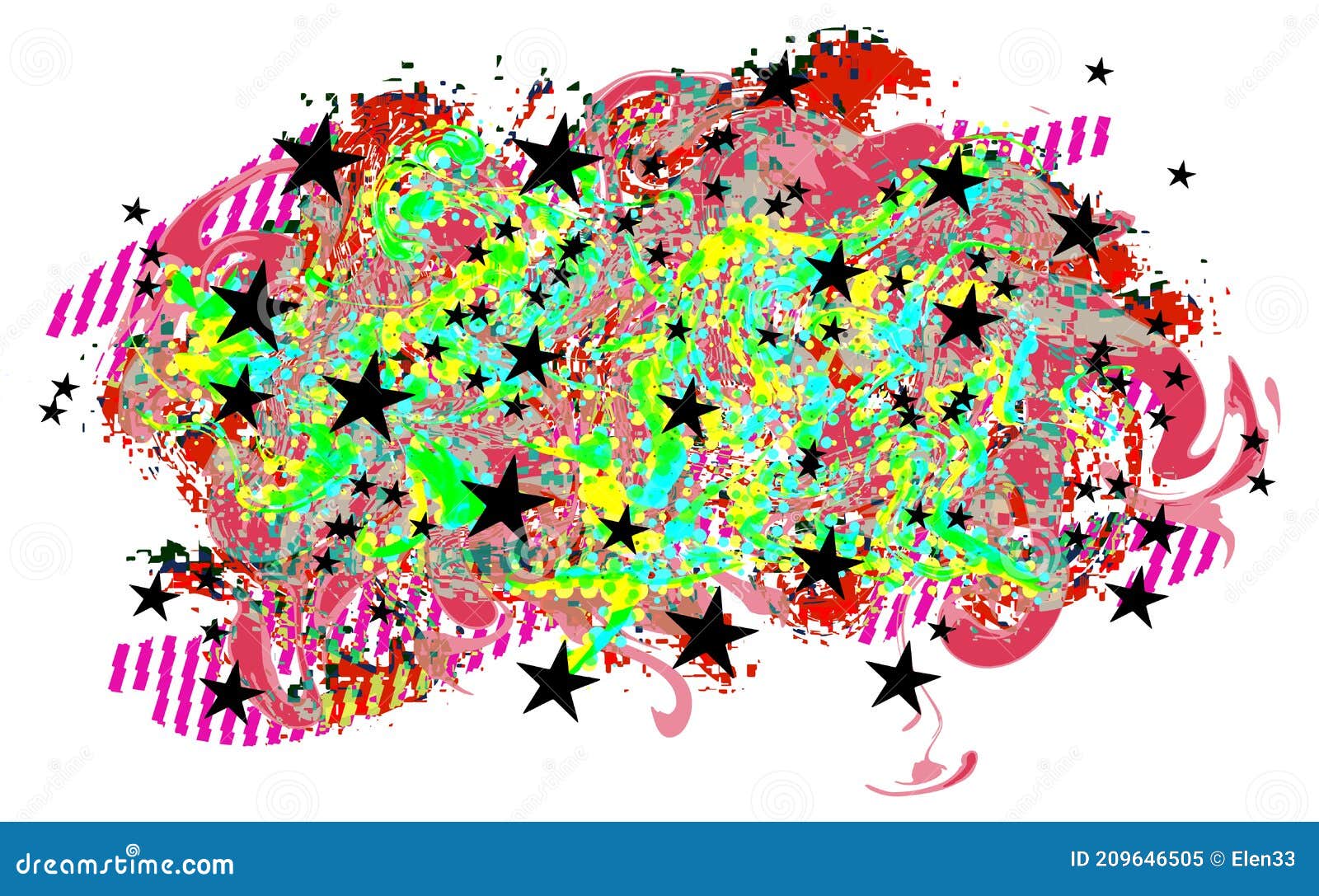 Beautiful Abstract Spot Graffiti Vector Illustration Isolated Layers ...