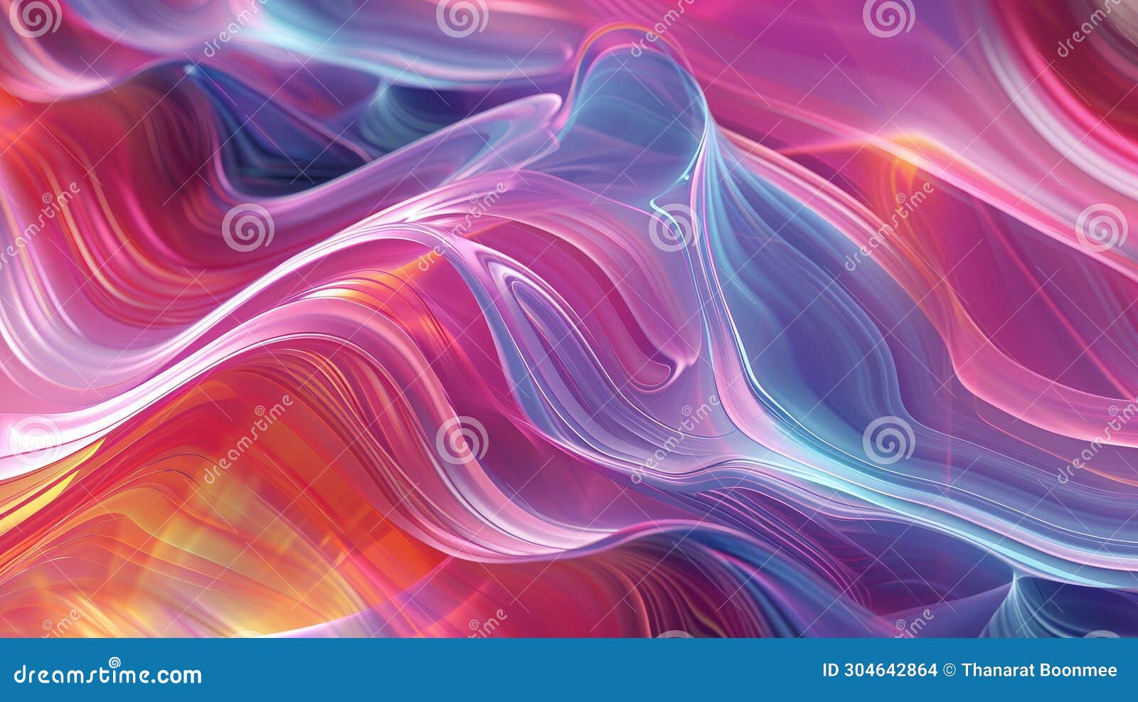 Beautiful Abstract Wave Candy Colors Background, Ai Generated Stock ...