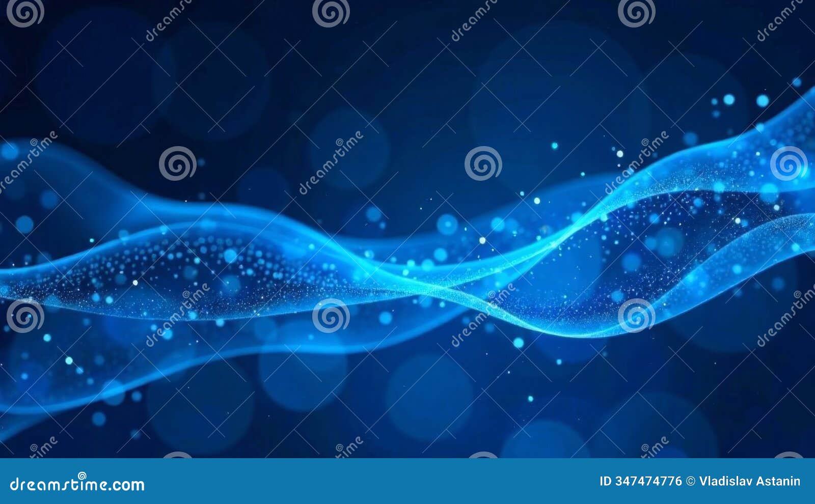 Beautiful Abstract Wave Technology Background with Blue Light Digital ...
