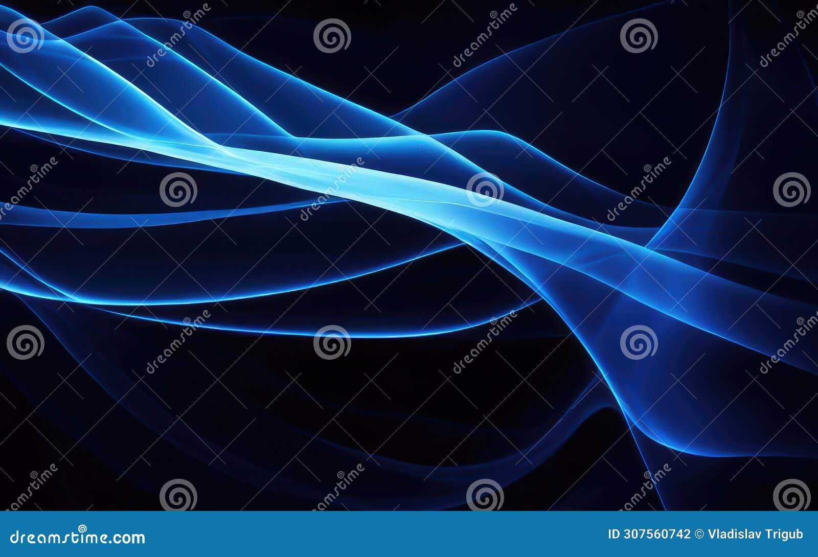 Beautiful Abstract Wave Technology Background with Blue Light, Digital ...