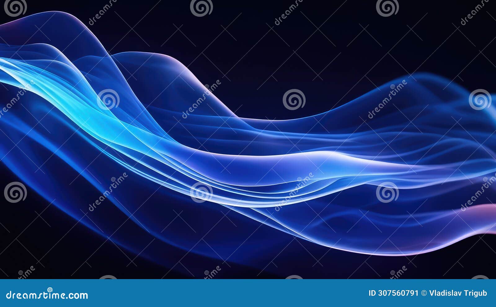 Beautiful Abstract Wave Technology Background with Blue Light, Digital ...
