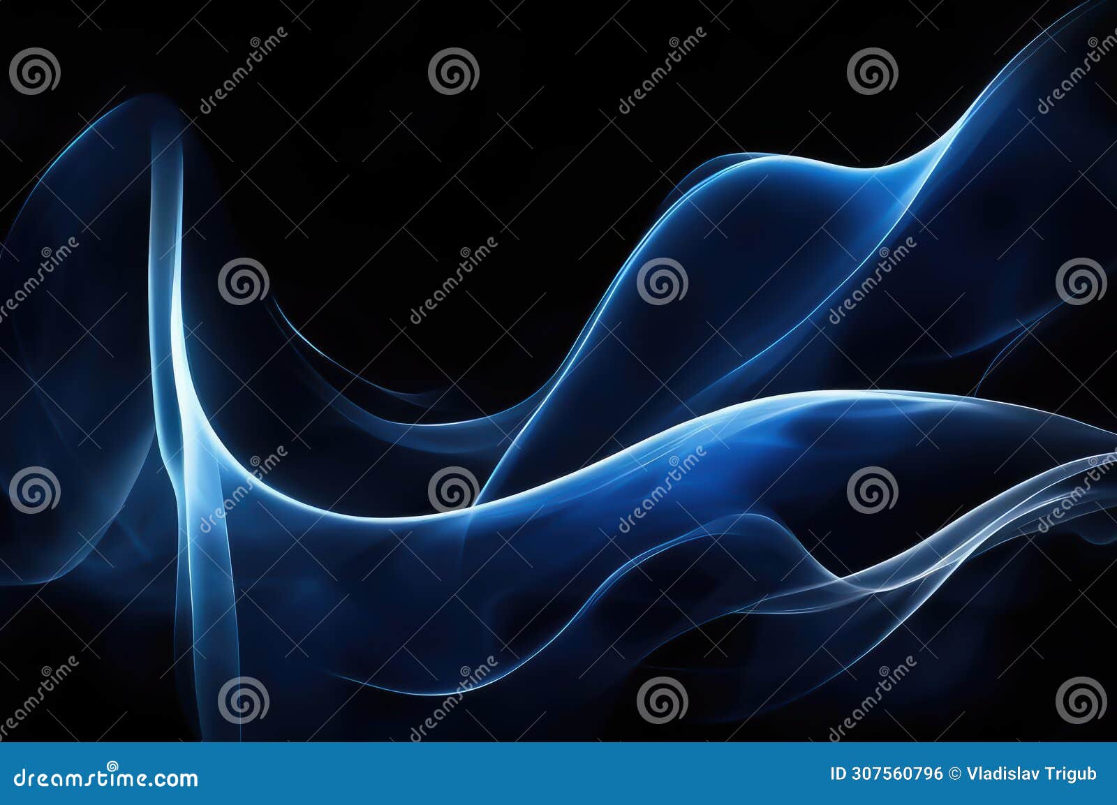 Beautiful Abstract Wave Technology Background with Blue Light, Digital ...