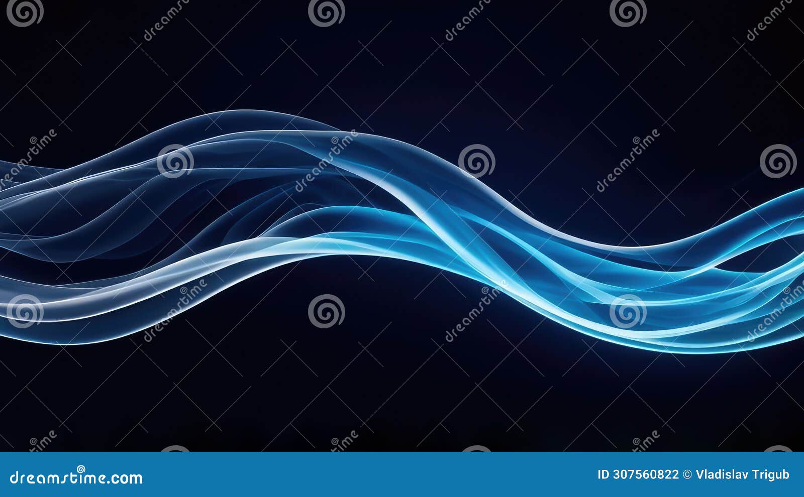 Beautiful Abstract Wave Technology Background with Blue Light, Digital ...
