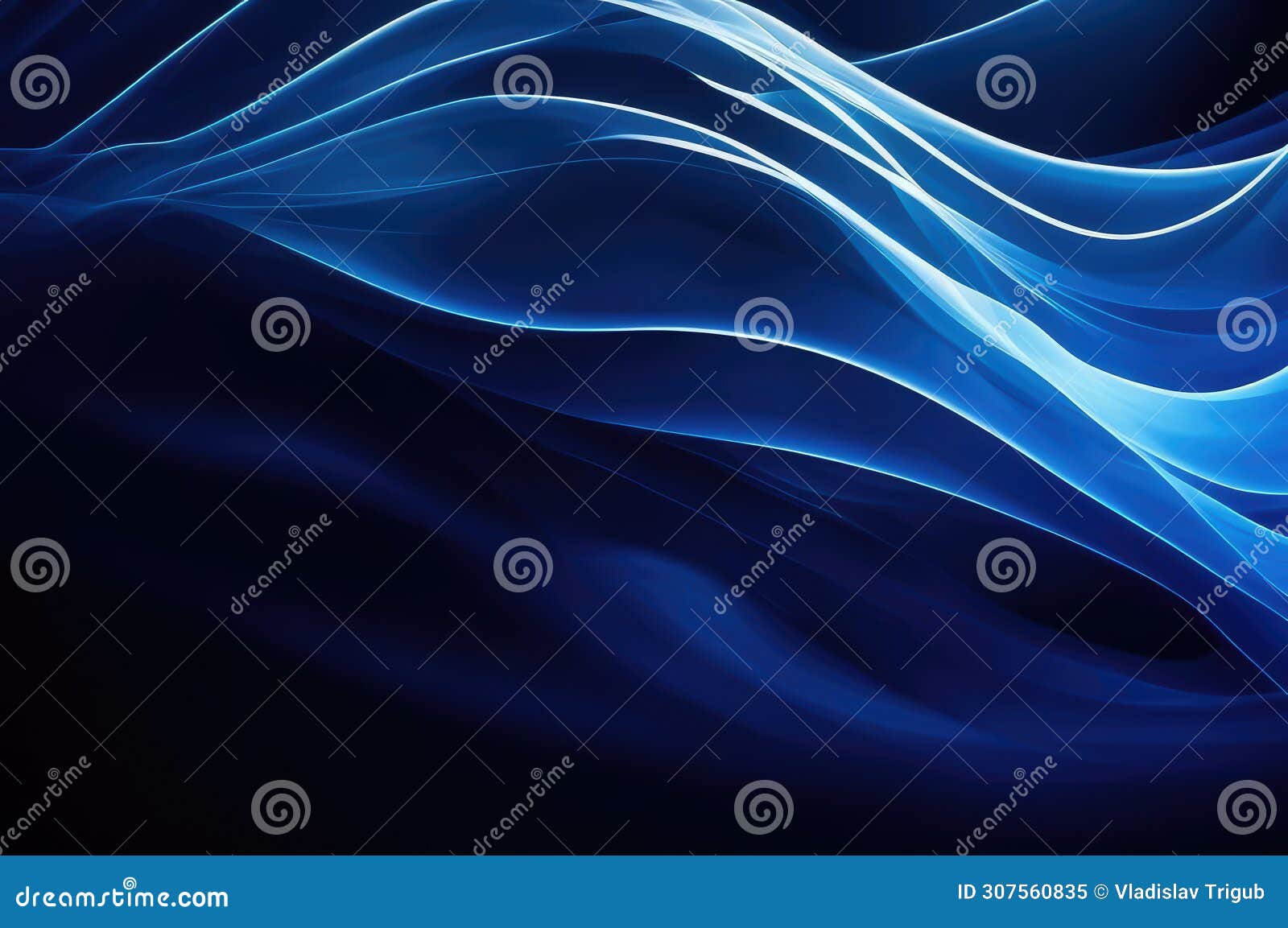 Beautiful Abstract Wave Technology Background with Blue Light, Digital ...
