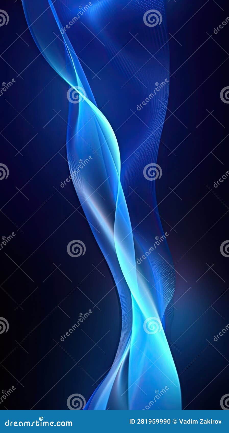Beautiful Abstract Wave Technology Background with Blue Light Digital ...