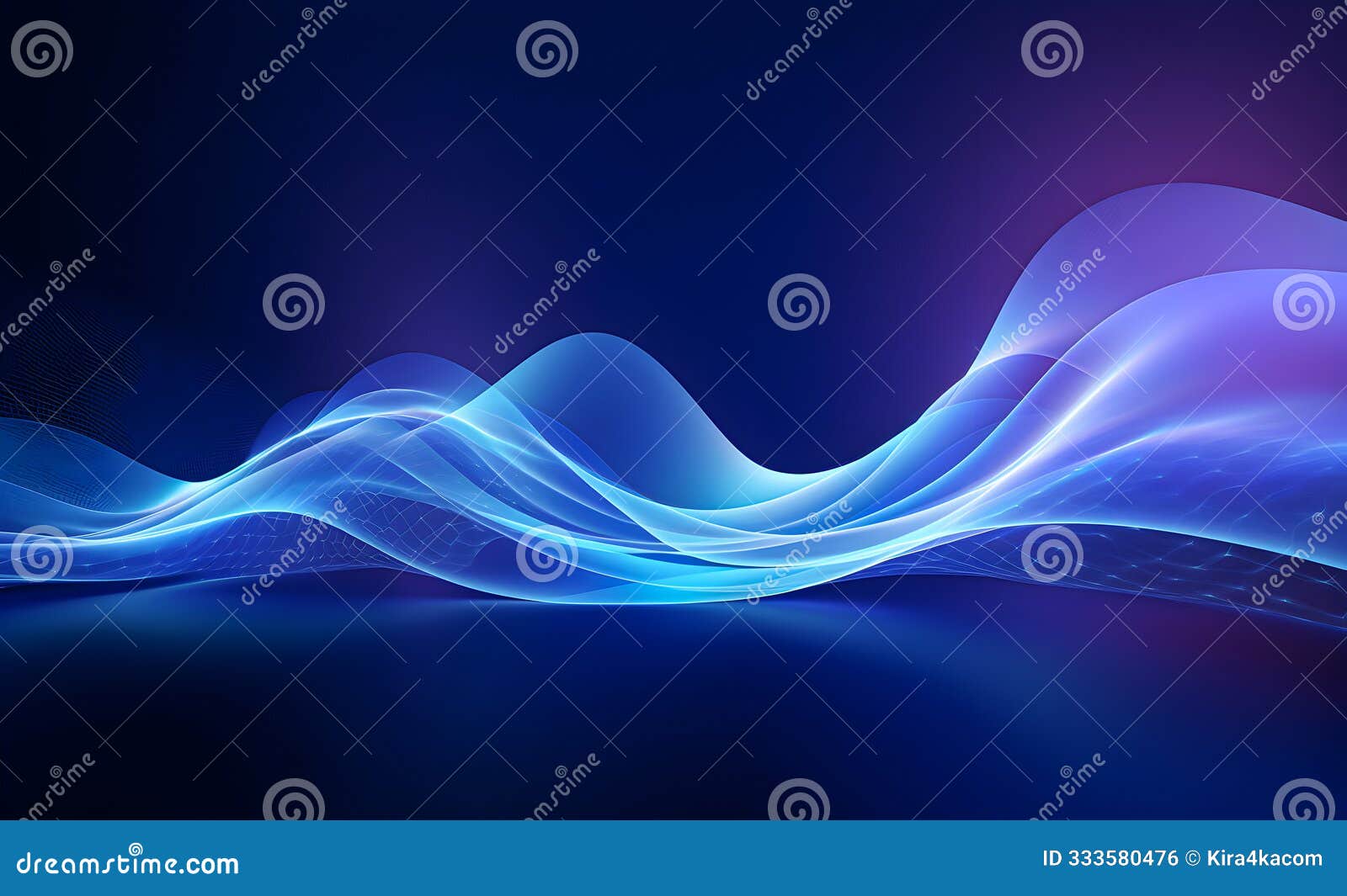 Beautiful Abstract Wave Technology Background with Digital Blue Light ...