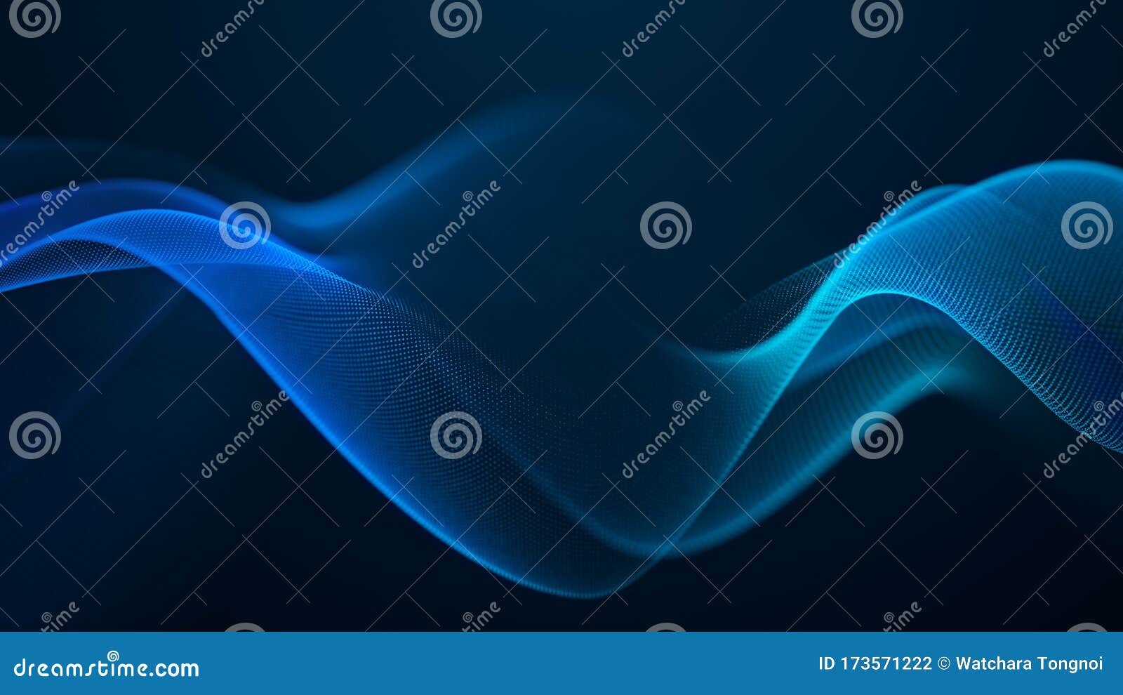 Beautiful Abstract Wave Technology Digital Network Background with Blue ...