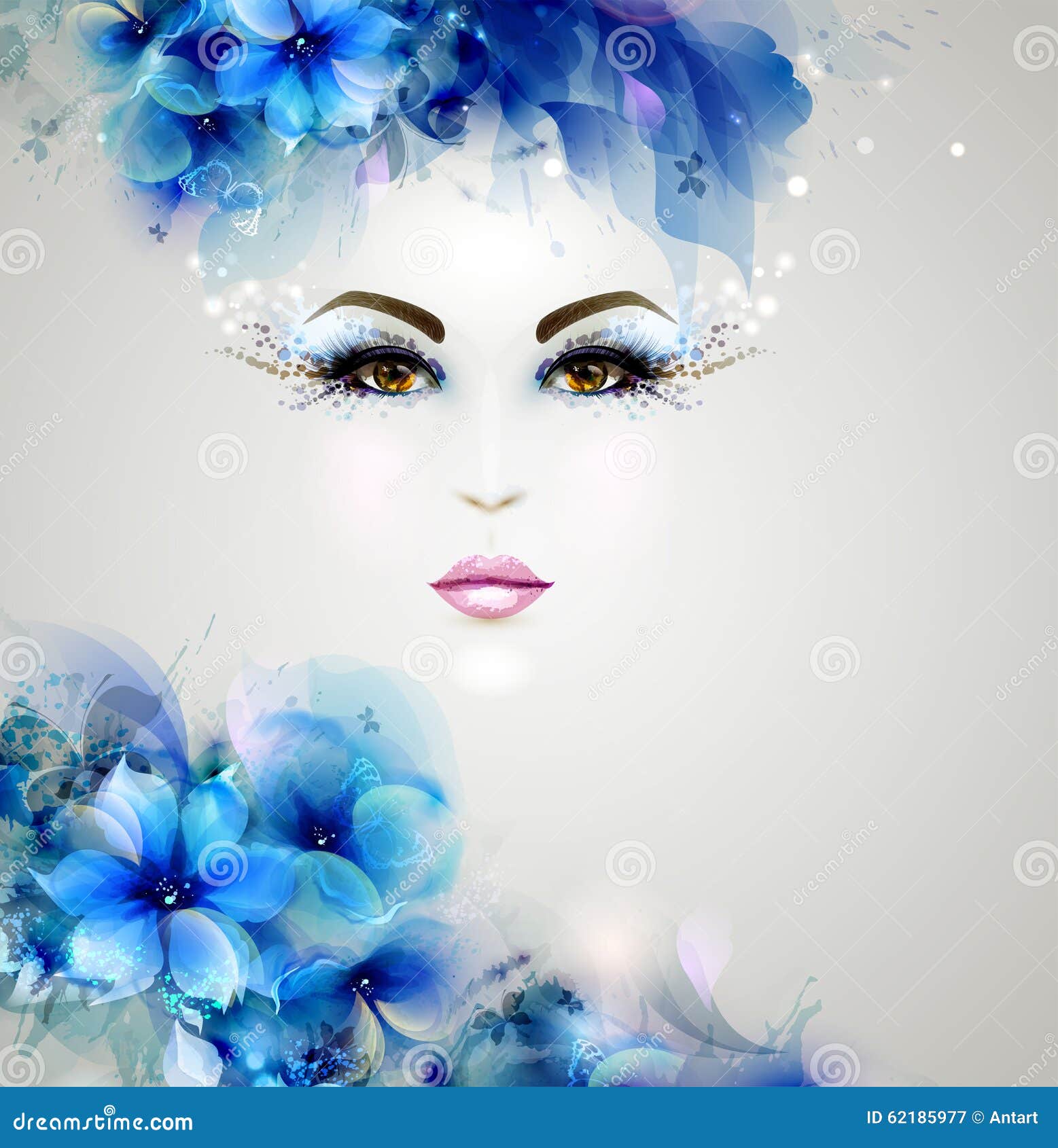 Beautiful abstract women stock vector. Illustration of cover - 62185977