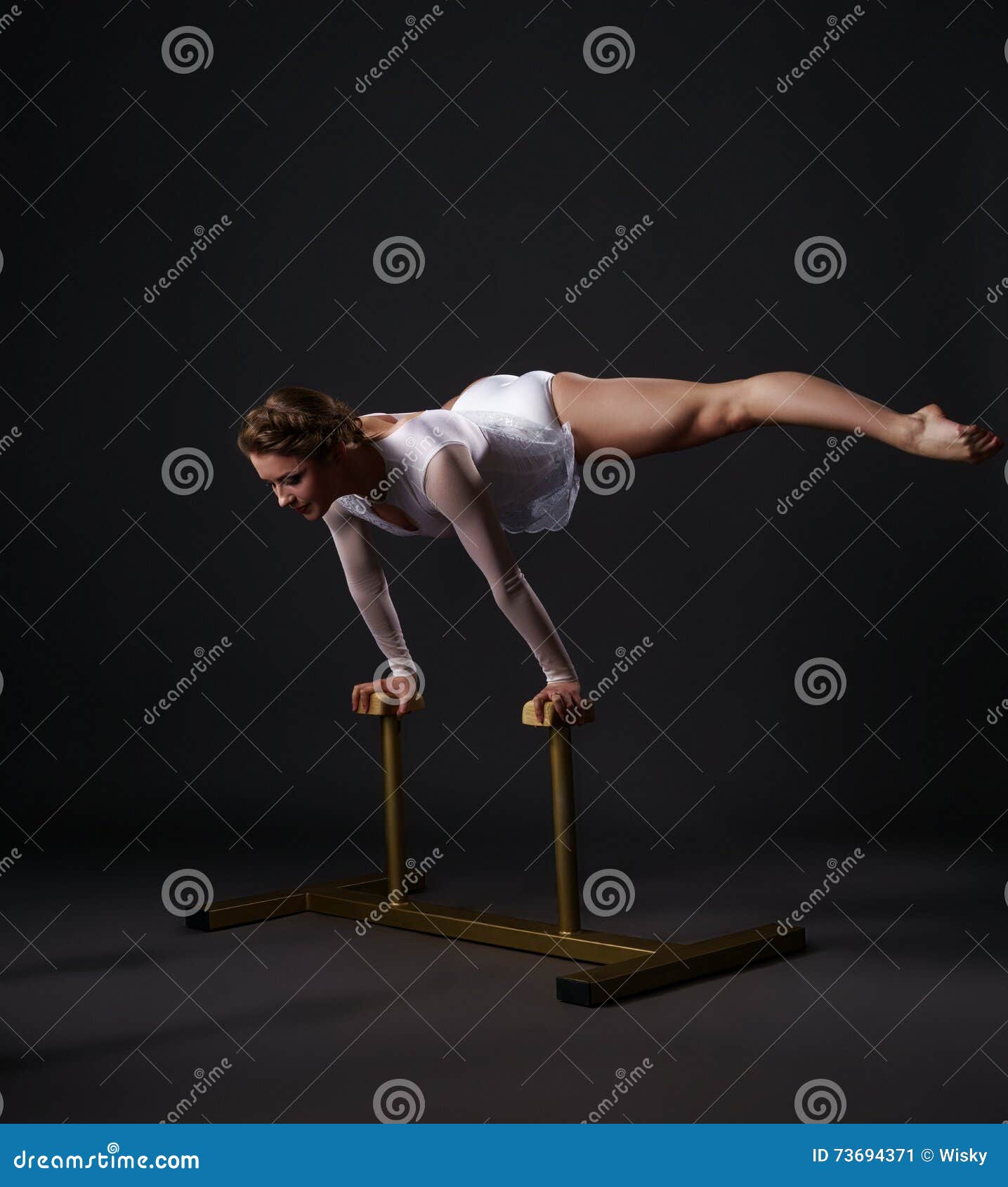 Beautiful Acrobat Training on Circus Stands Stock Image - Image of ...