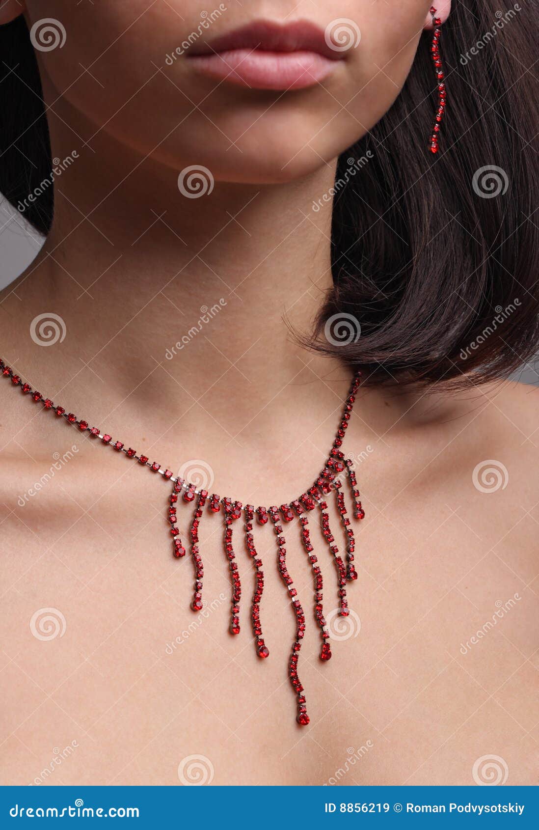 Beautiful Adornment on Neck Stock Image - Image of attractive, jewel ...