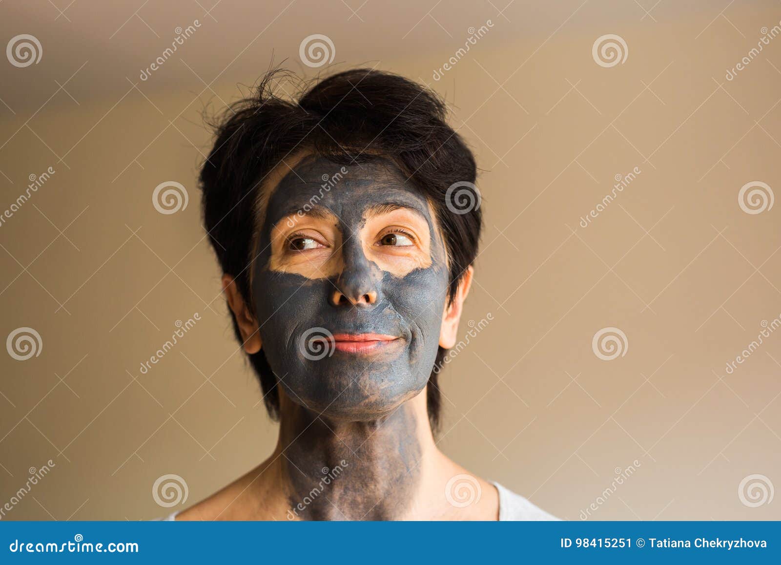 Beautiful Woman With Facial Mask Cosmetology Spa Skin Care And