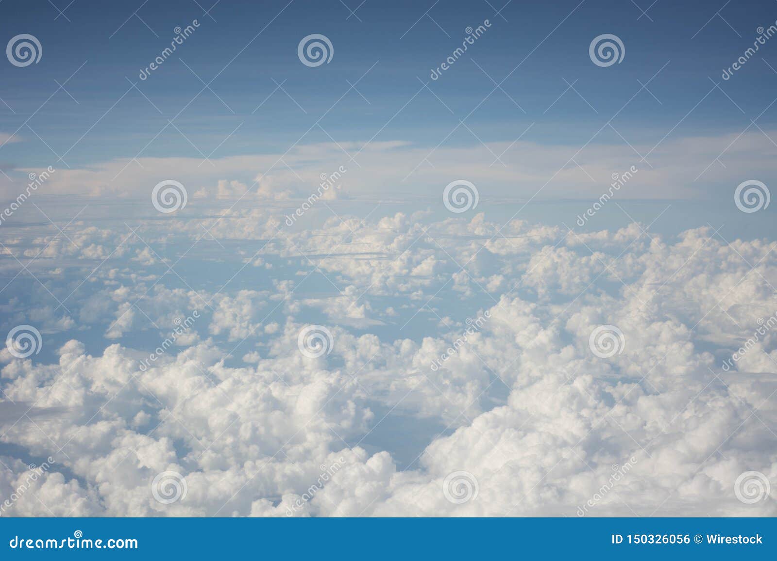 Beautiful Aerial Overhead Shot of White Clouds in the Blue Sky Stock ...