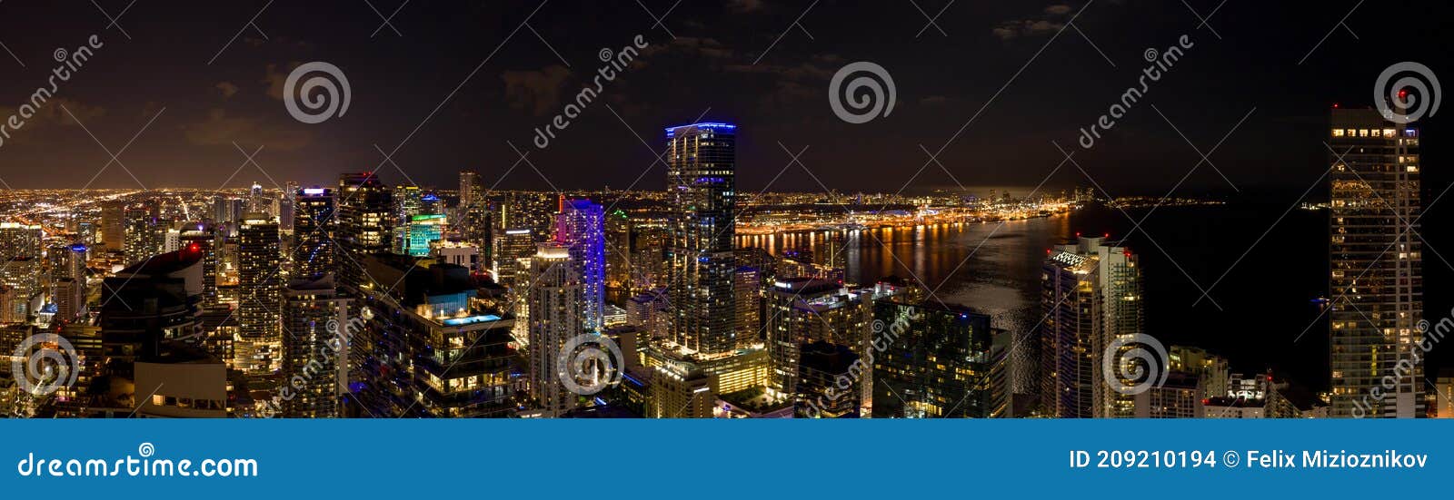 Beautiful Aerial Panorama Brickell Miami FL Editorial Stock Image ...