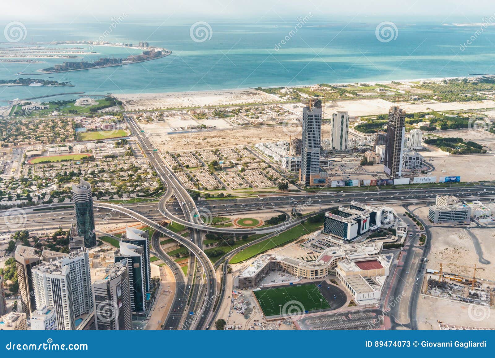 Beautiful Aerial Sunset View of Dubai, UAE Editorial Stock Photo ...
