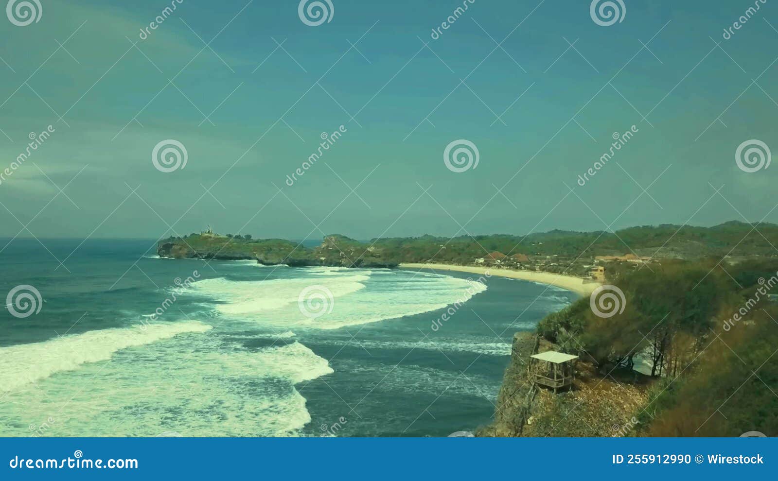 Beautiful Aerial View of the Beach of Gunung Kidul, East Java ...