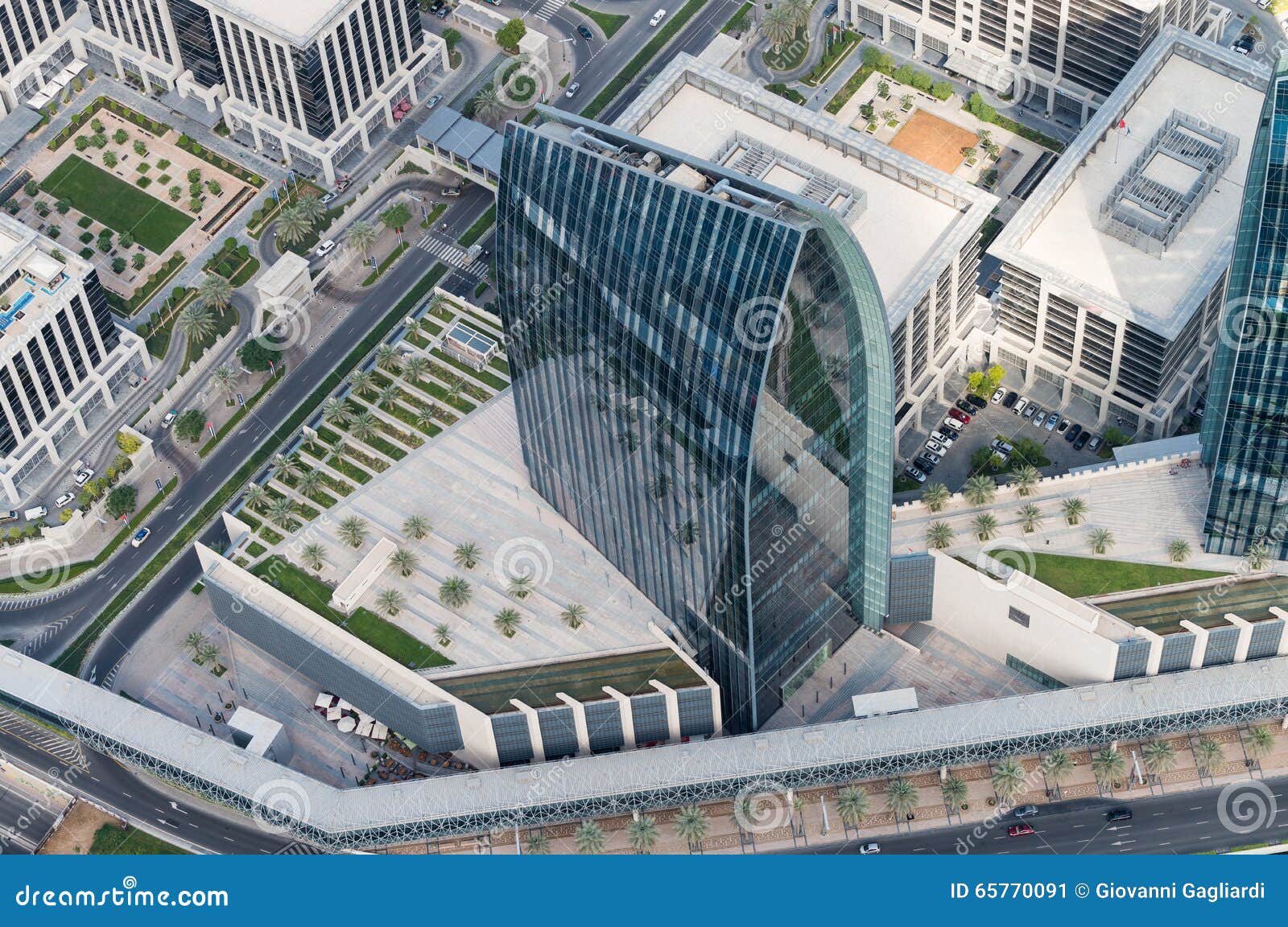 Beautiful Aerial View of Dubai, UAE Stock Image - Image of middle ...