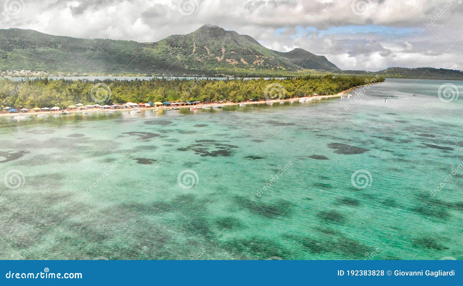 Beautiful Aerial View of Mauritius Island Stock Photo - Image of sport ...