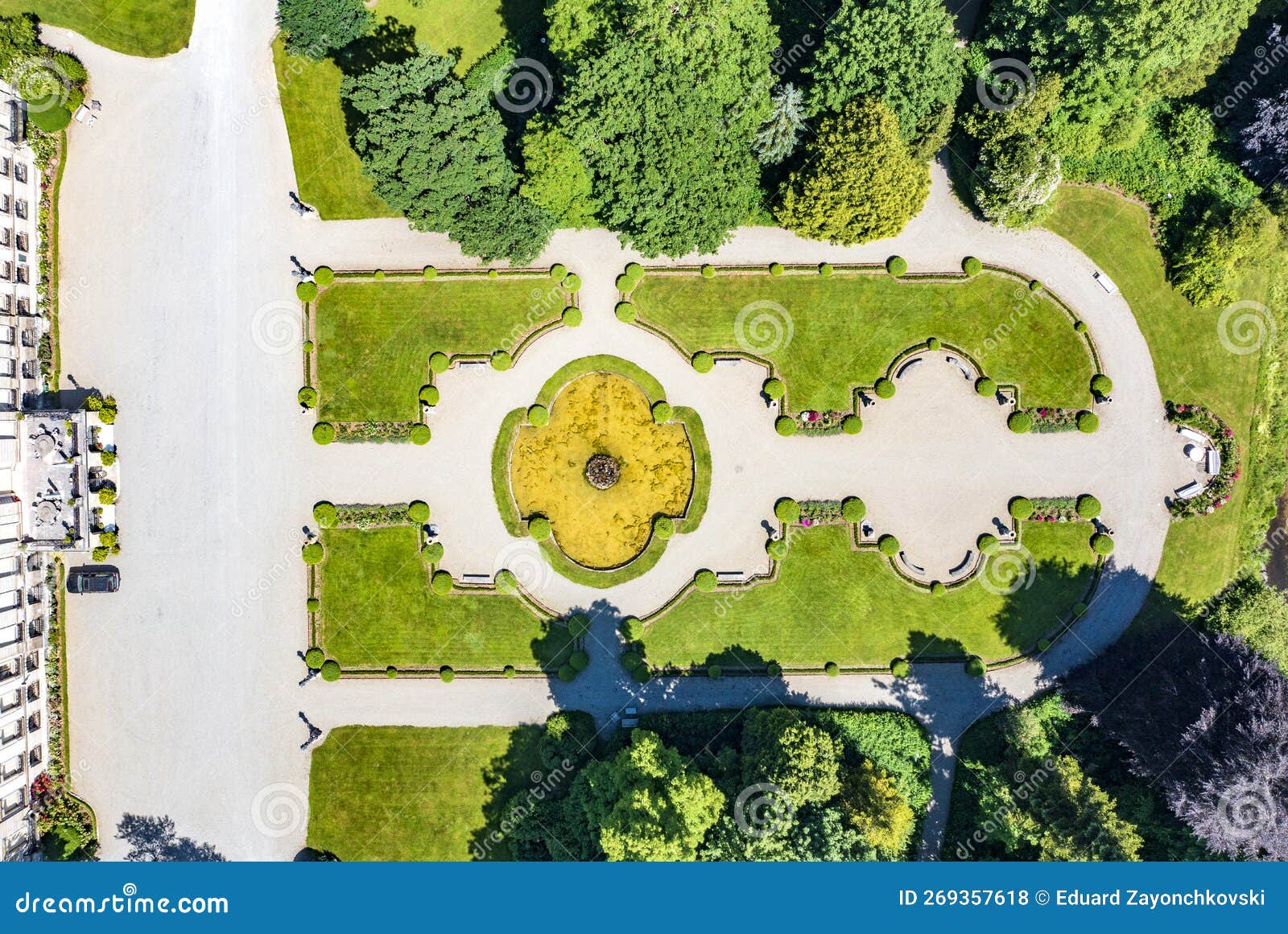 A Beautiful Aerial View of the Park and Garden Stock Photo - Image of ...