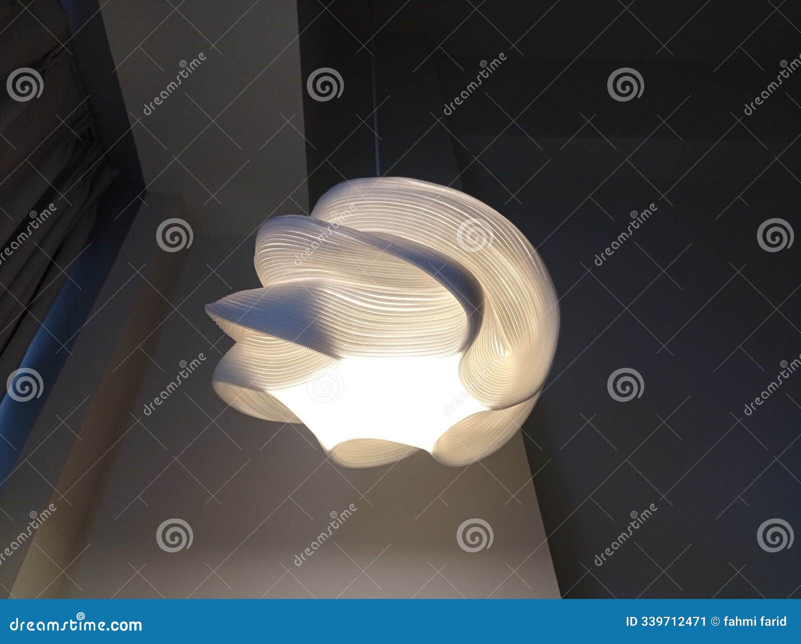 Beautiful Aesthetic Cloud Lamp with White Light Stock Image - Image of ...