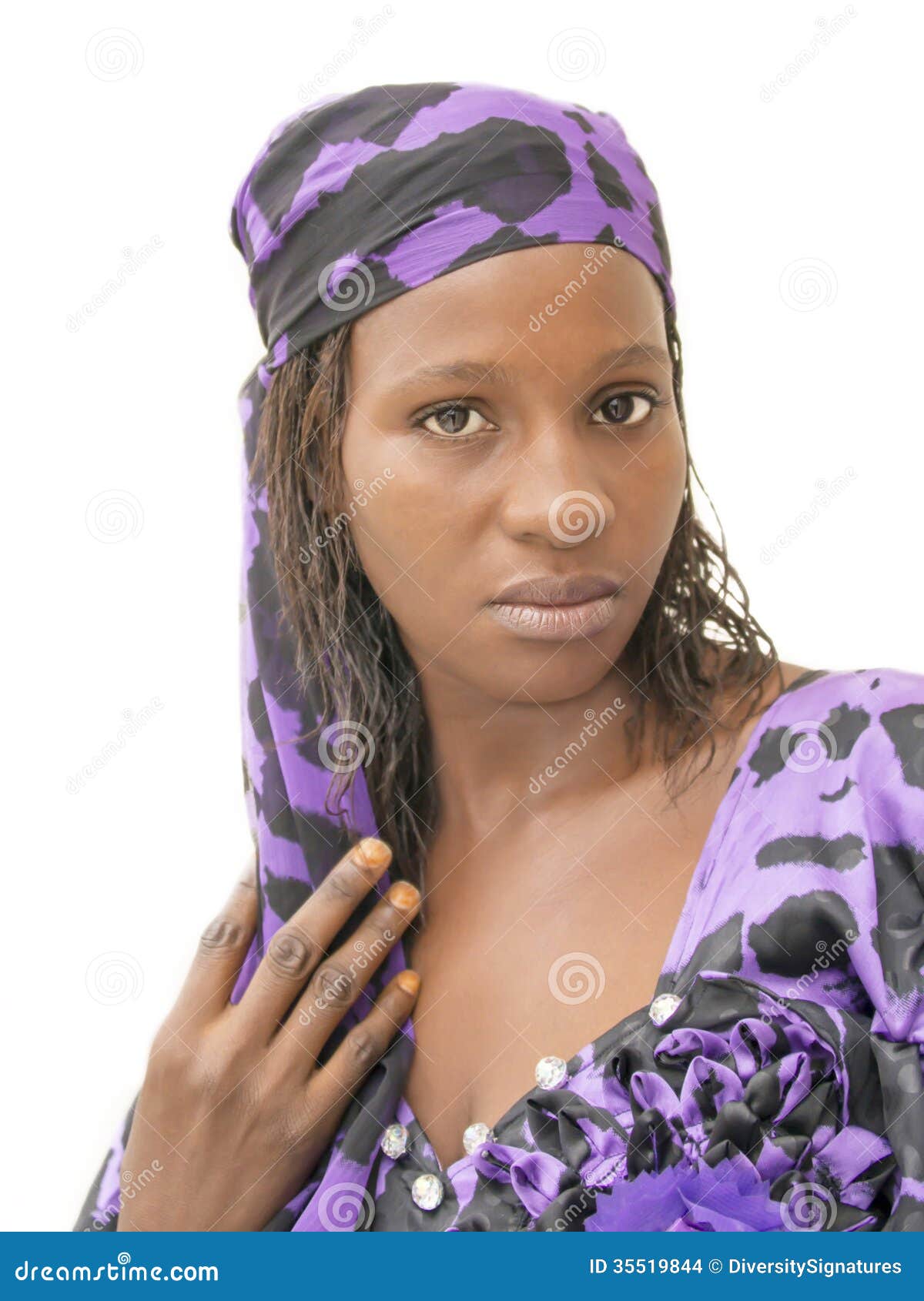 Beautiful African Woman Wearing a Traditional Dress, Senegal Stock ... Beautiful African Woman Wearing a Traditional Dress, Senegal Stock ...