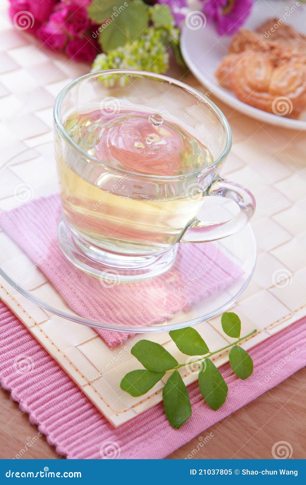 Beautiful Afternoon Tea with Cookies,roses Stock Image - Image of cloth ...