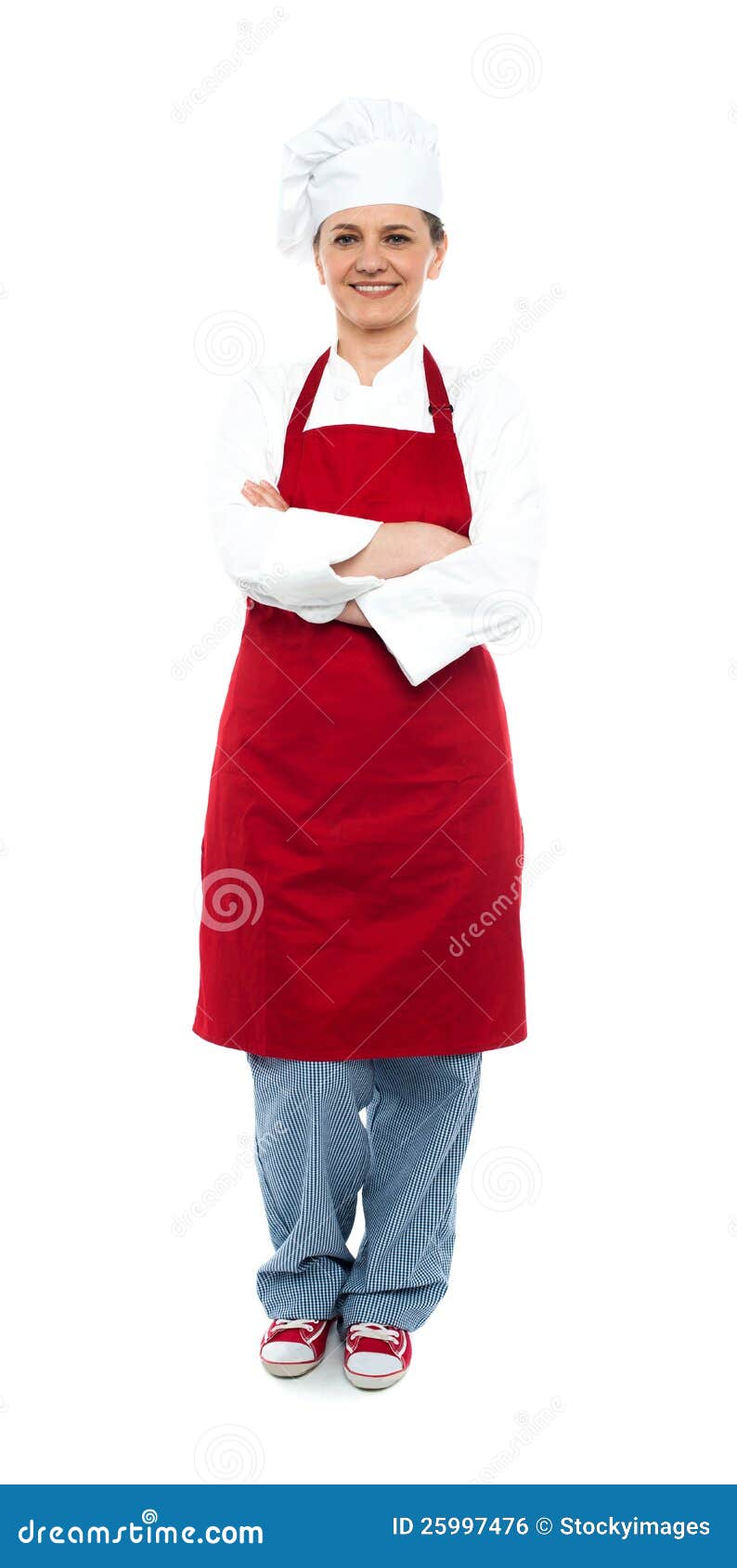 Beautiful Aged Female Chef Posing In Uniform Royalty Free Stock Image ...