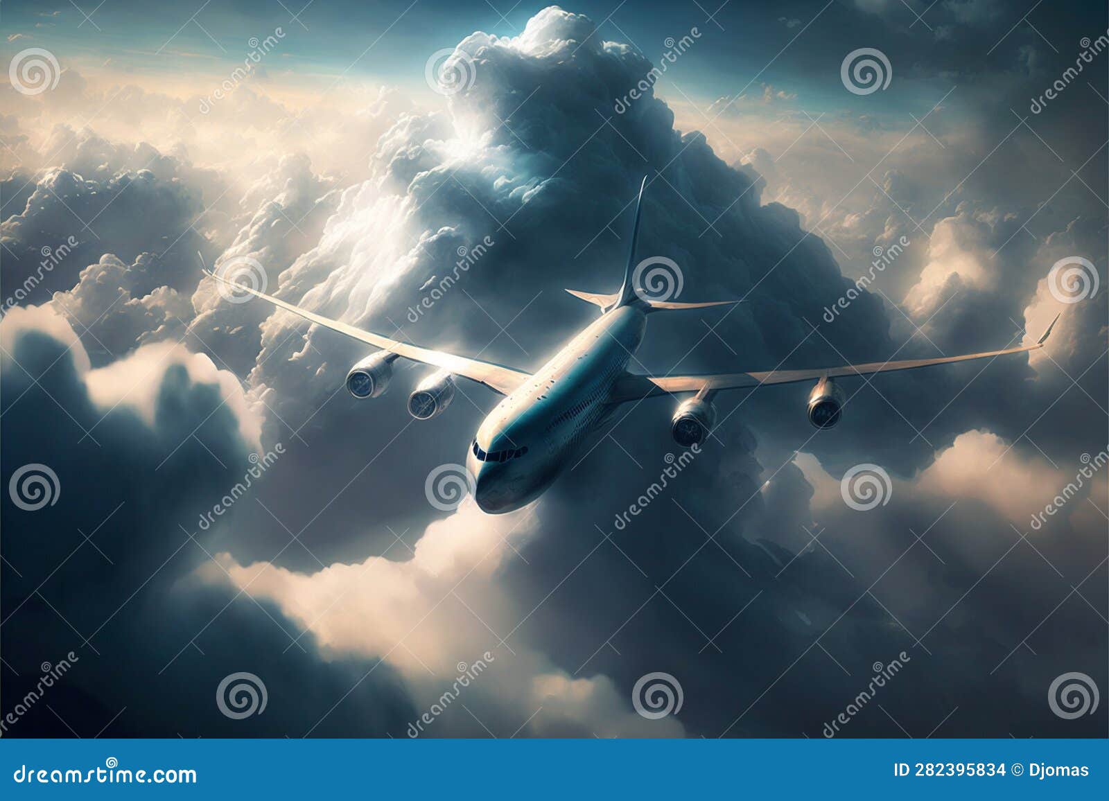 Beautiful Airplane Ai Generated Stock Illustration - Illustration of ...