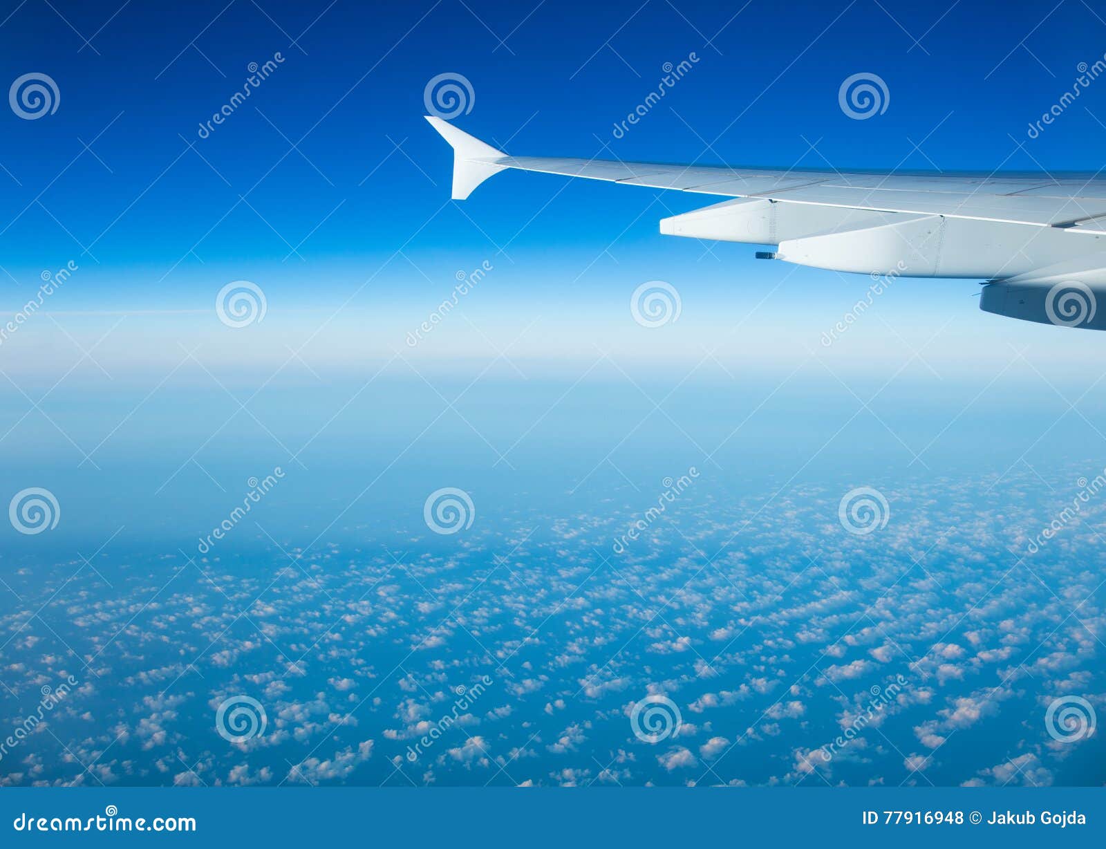 Beautiful Airplane View Above Clouds Stock Photo - Image of weather ...