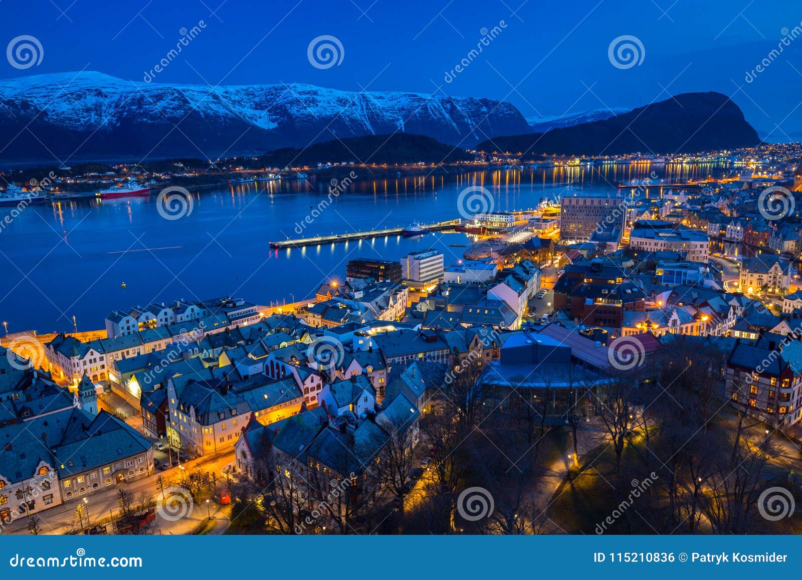 Beautiful Alesund Town in Norway Stock Photo - Image of attraction ...