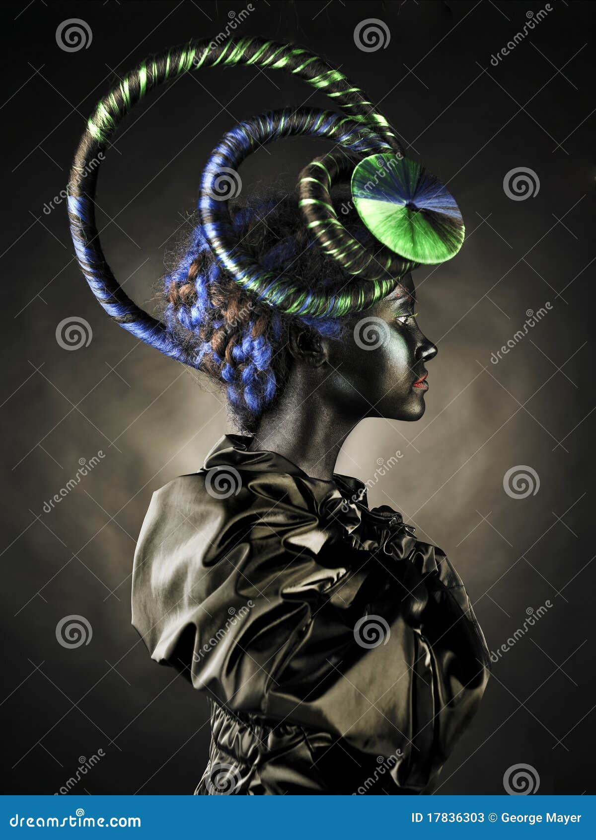 Beautiful alien lady stock image. Image of blue, bright - 17836303