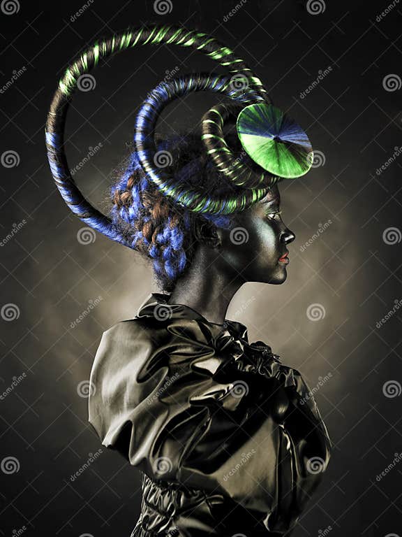 Beautiful alien lady stock image. Image of blue, bright - 17836303