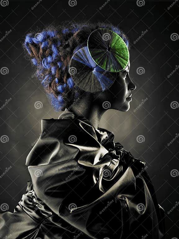 Beautiful alien lady stock photo. Image of creative, imagine - 17836324
