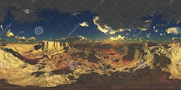 Beautiful Alien View of the Planet’s Surface, HDRI Stock Illustration ...