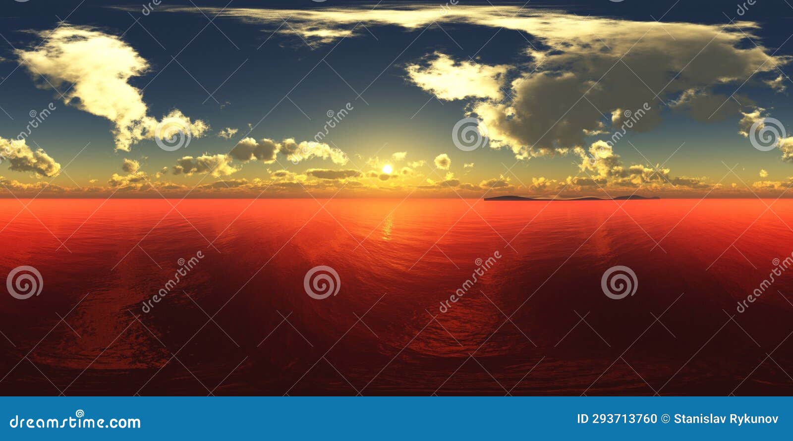 Beautiful Alien View of the Planet’s Surface, HDRI Stock Illustration ...